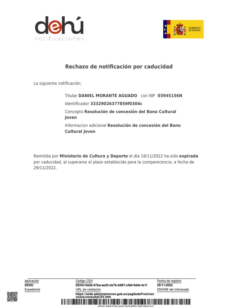 Beneficiary Final Notification Receipt PDF | PDF