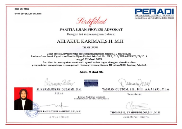 Sertifikat Upa Ahlakul Karimah | PDF