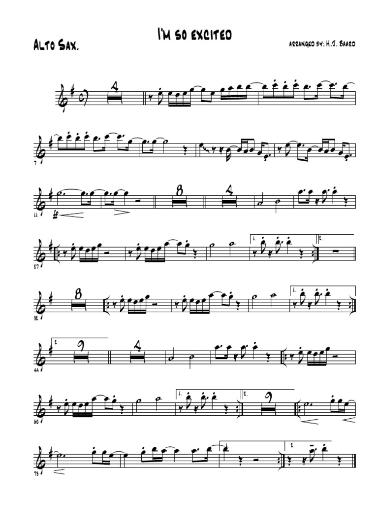 ImSoExcited - 002 Alto Sax. | PDF