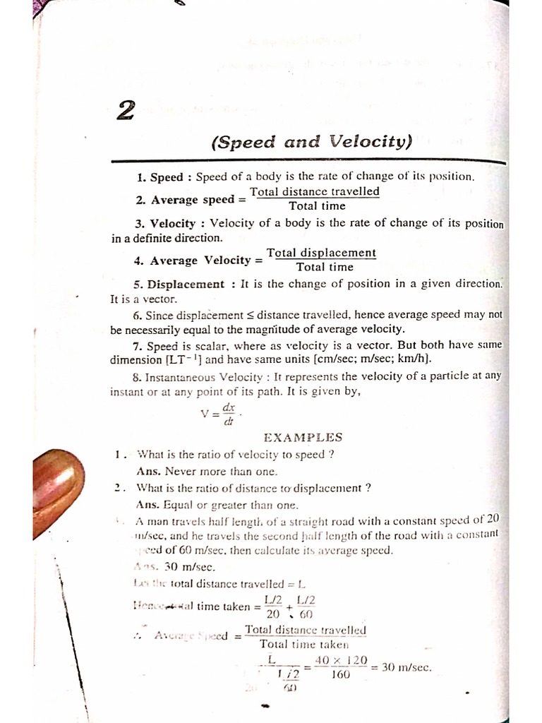 Kinematics + Vector | PDF | Velocity | Speed