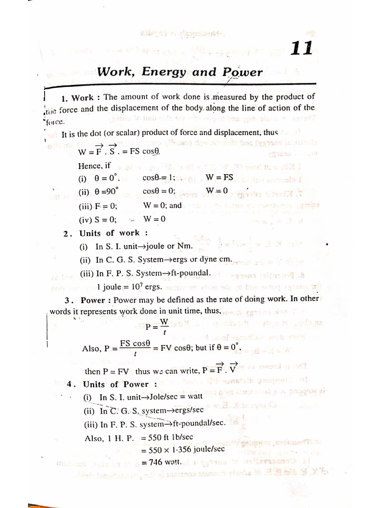 Work, Energy, and Power Explained | PDF | Collision | Momentum