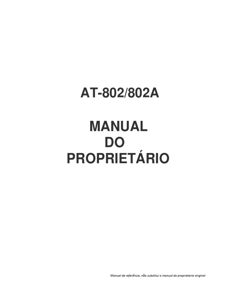 Manual do Proprietário AT-802/802A | PDF | Aeronave | Aviação
