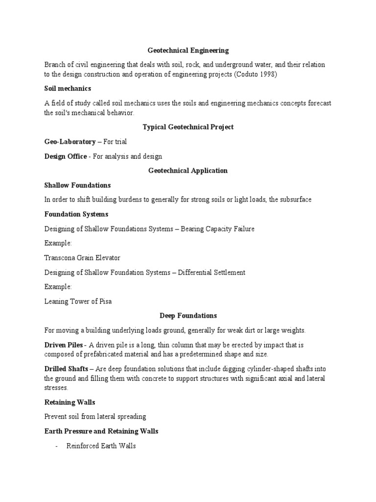 Introduction To Geotechnical Engineering | PDF | Deep Foundation | Geotechnical Engineering