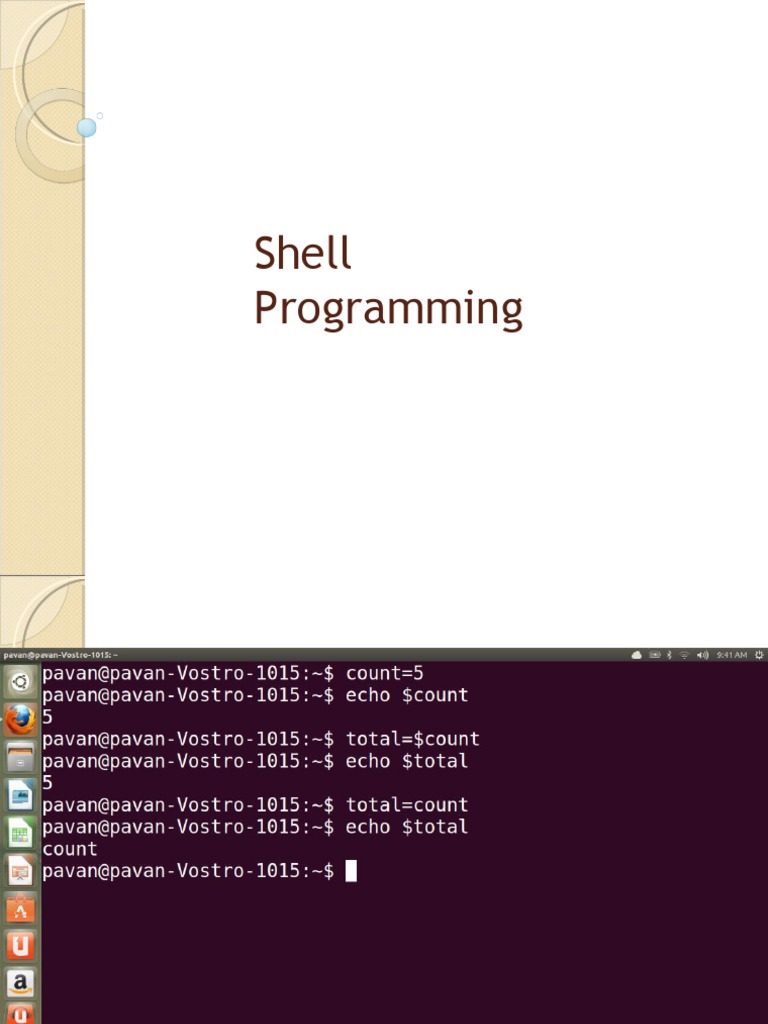 Lecture 10 Test Command And Shell Programming Concepts Pdf