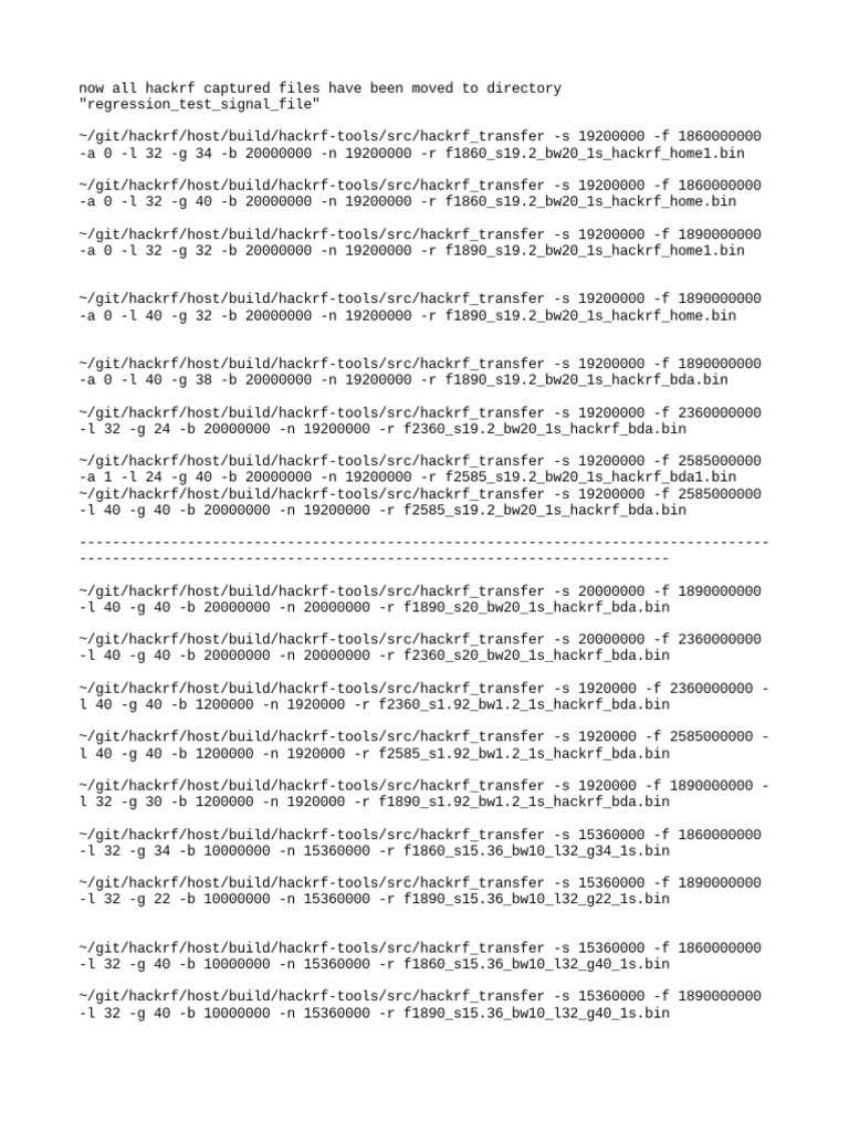 Hackrf Signal File Transfers And Captures Pdf Computer Data Storage