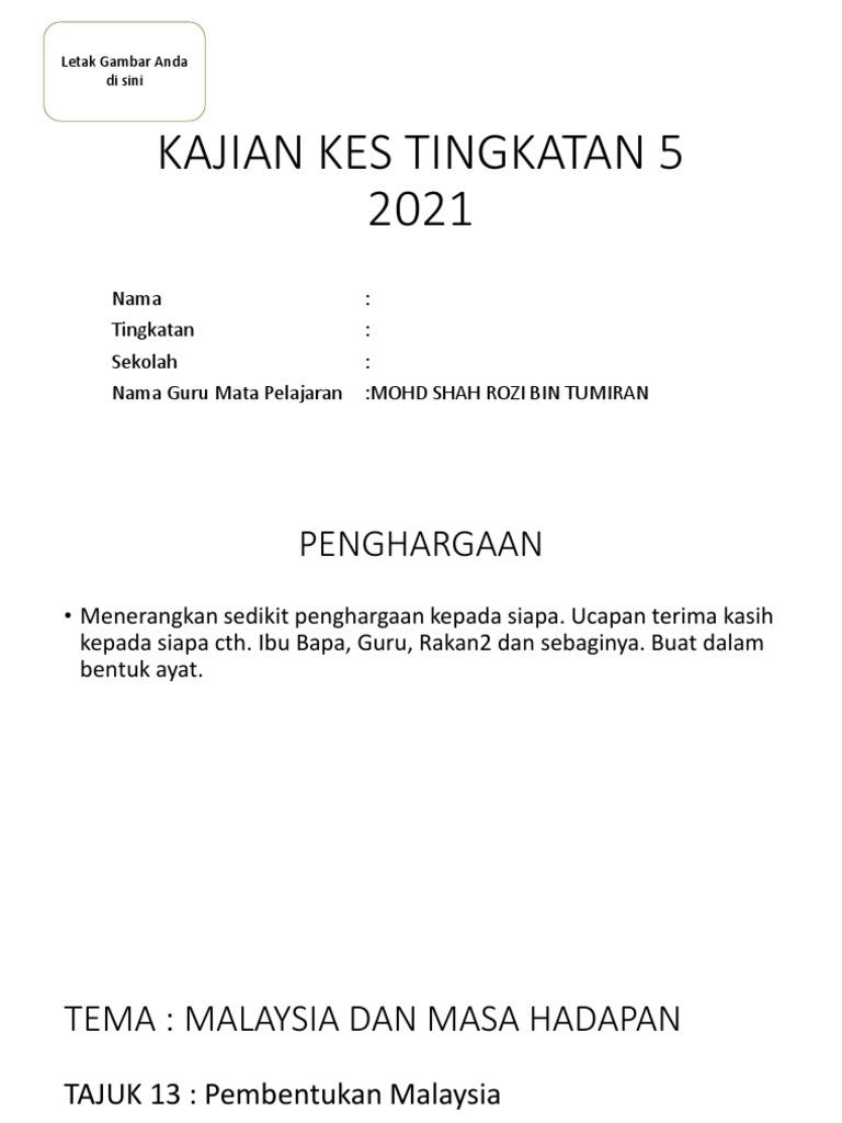 Kajian Kes Tingkatan 5 2021 | PDF