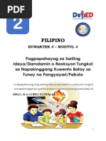 Filipino 2 - Q2-M6 Pagpapahayag Ang Sariling Ideya, Damdamin o Reaksyon | PDF