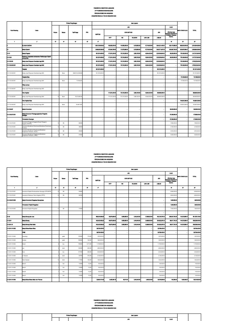Matriks Rba 2023 Murni | PDF