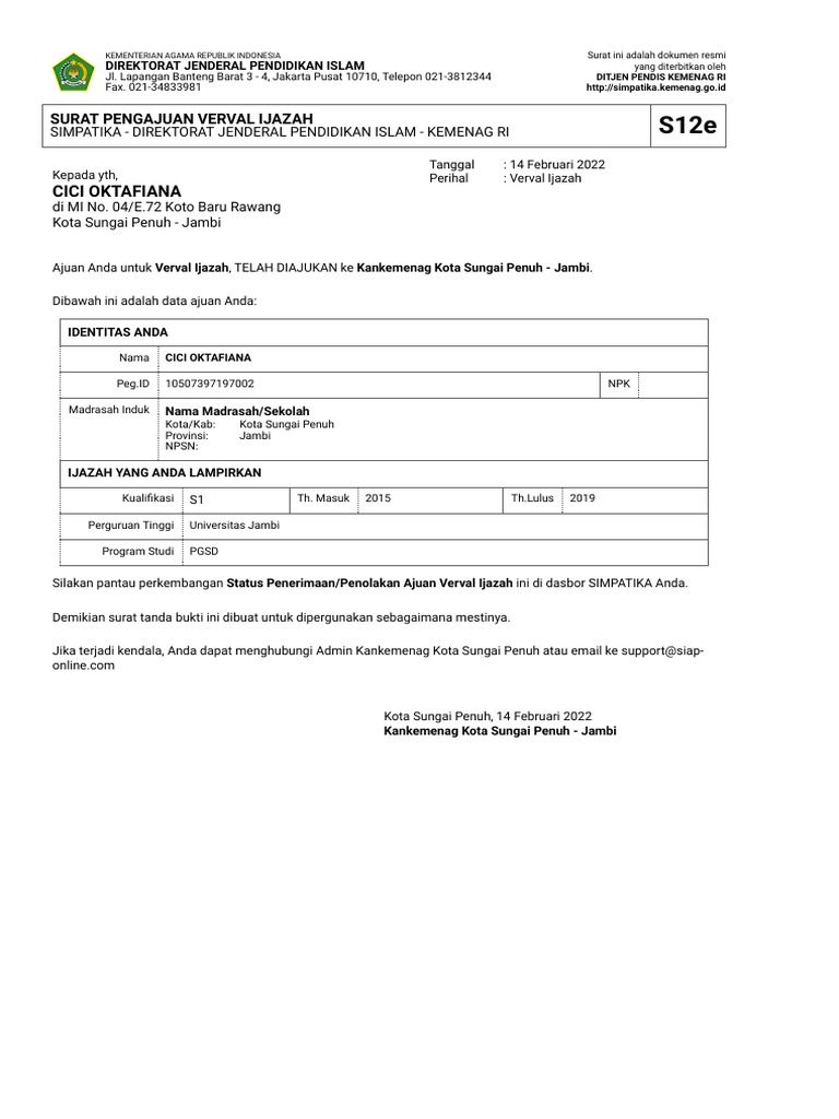 Pusat Layanan PTK Simpatika PDF | PDF