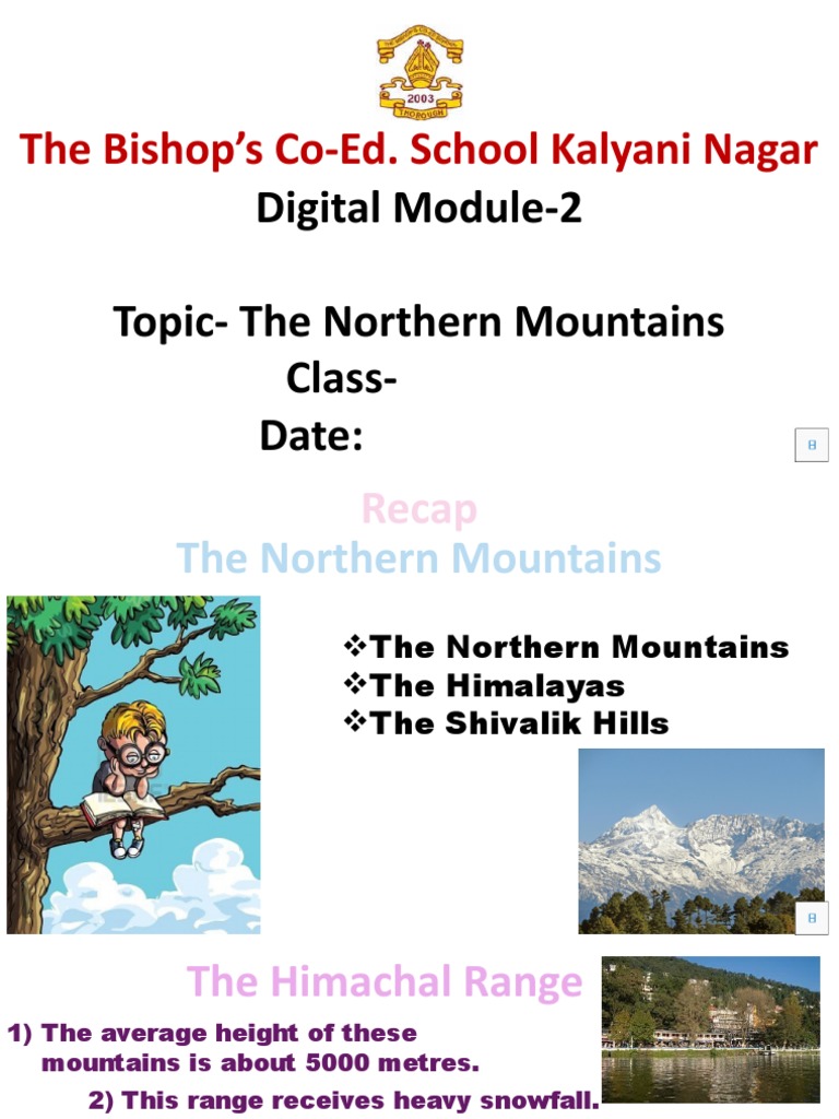 Northern Mountains Overview for Class 4 | PDF | Himalayas | Mountains