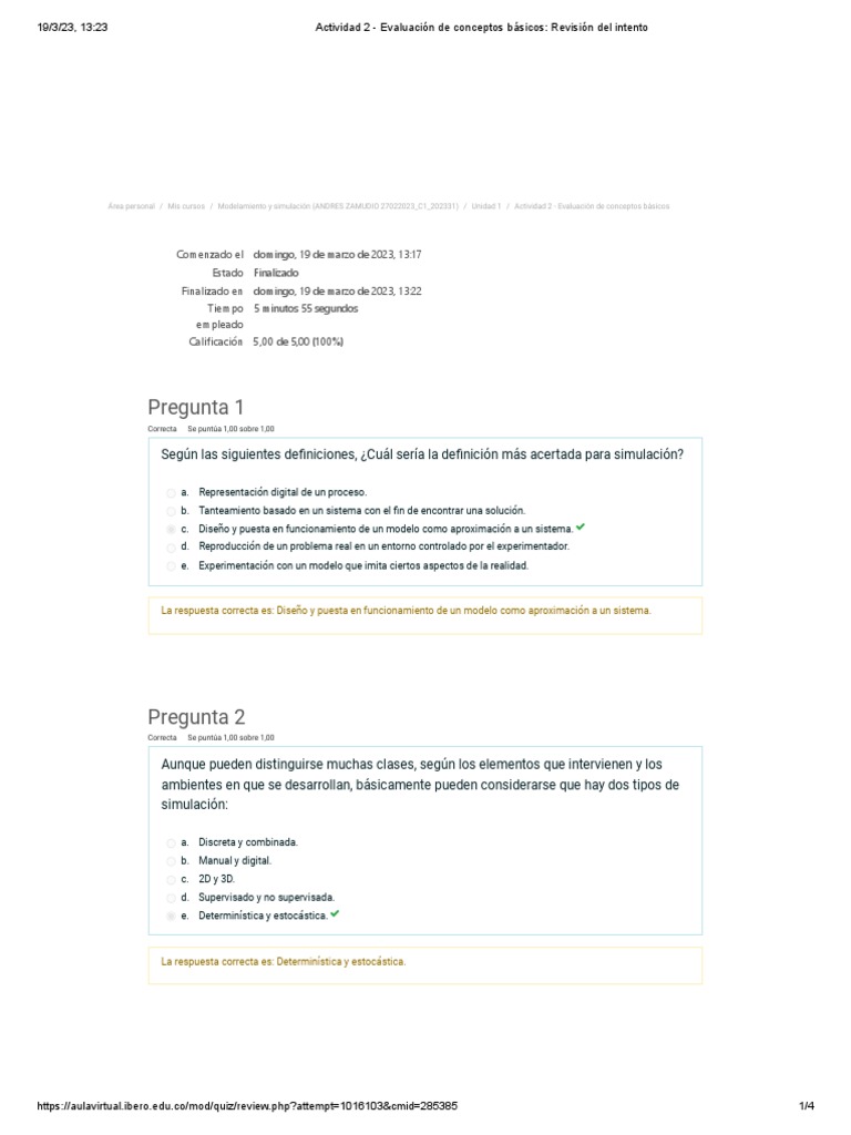 Evaluación de Simulación y Modelado | PDF | Sistema | Simulación
