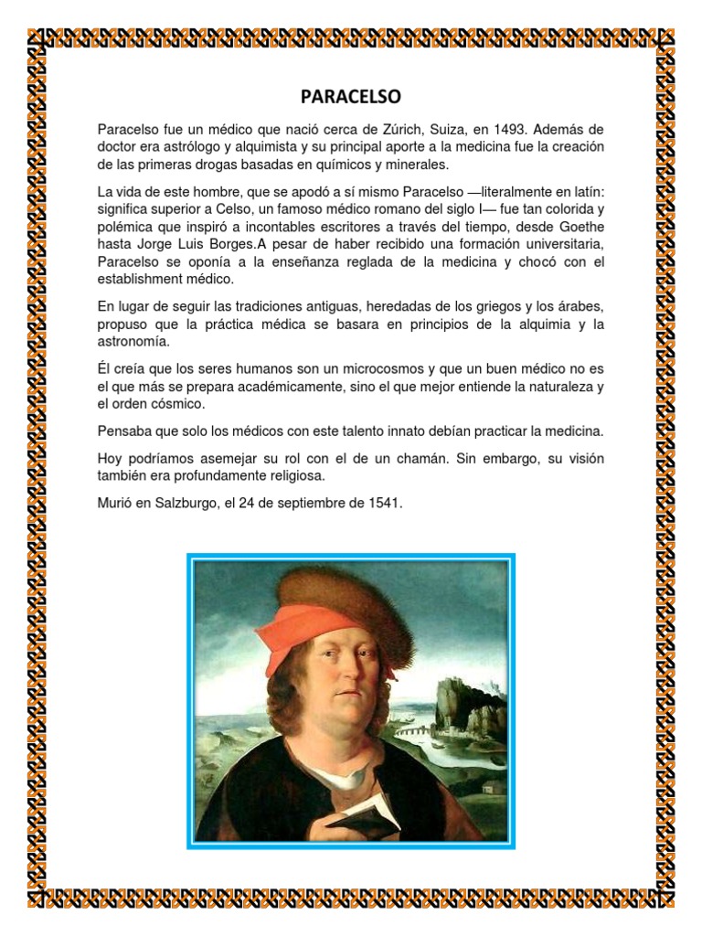 Biografía de Paracelso PDF | PDF