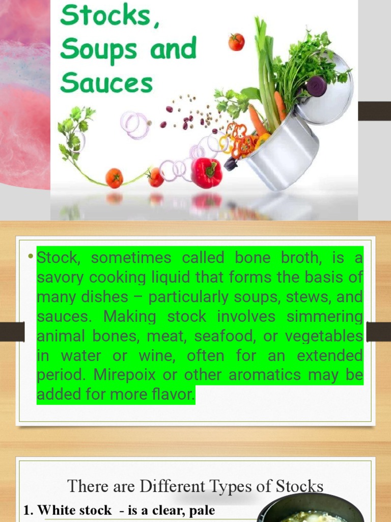 Lesson 6 Cookery 10 | PDF | Stock (Food) | Soup