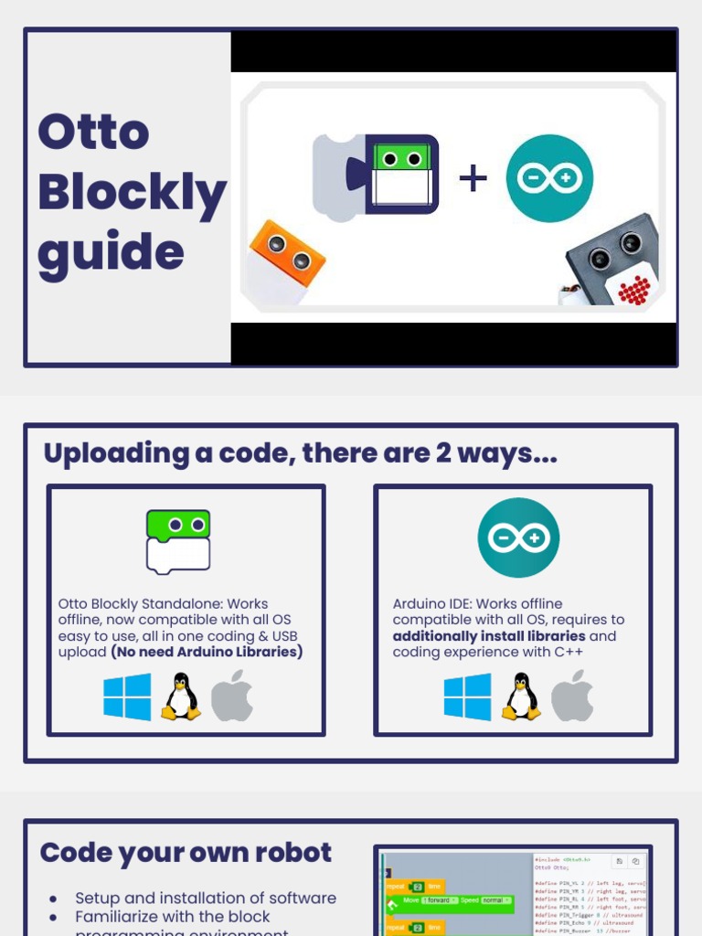 Otto Blockly Guide Pdf Pdf Arduino Computer Programming 3110