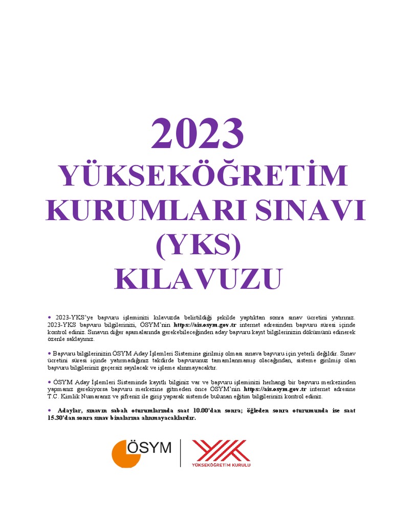 2023 YKS Klavuzu PDF | PDF