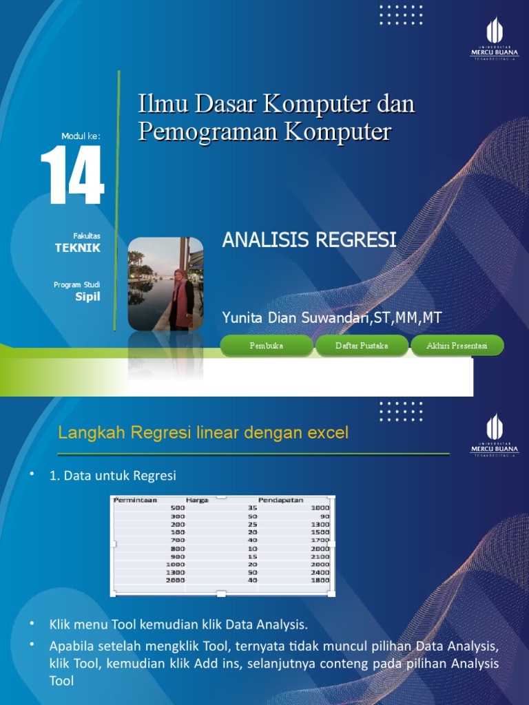 Modul 14 ANALISIS REGRESI | PDF