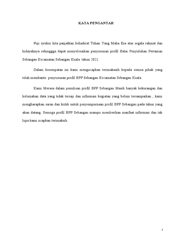 Profil BPP Sebangau BARU | PDF