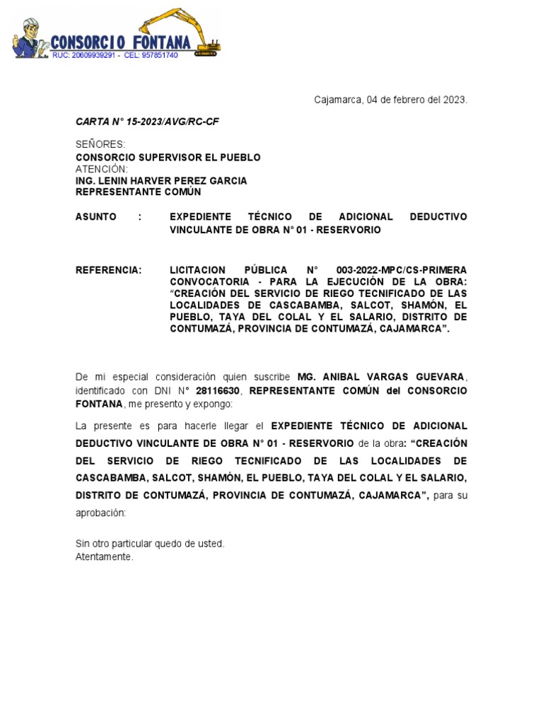 1.cartas Adicional Deduc | PDF