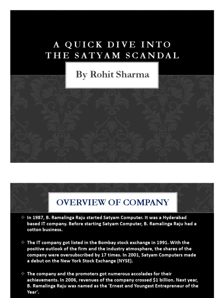 The Satyam Scandal PDF | PDF | Investing | Corporations