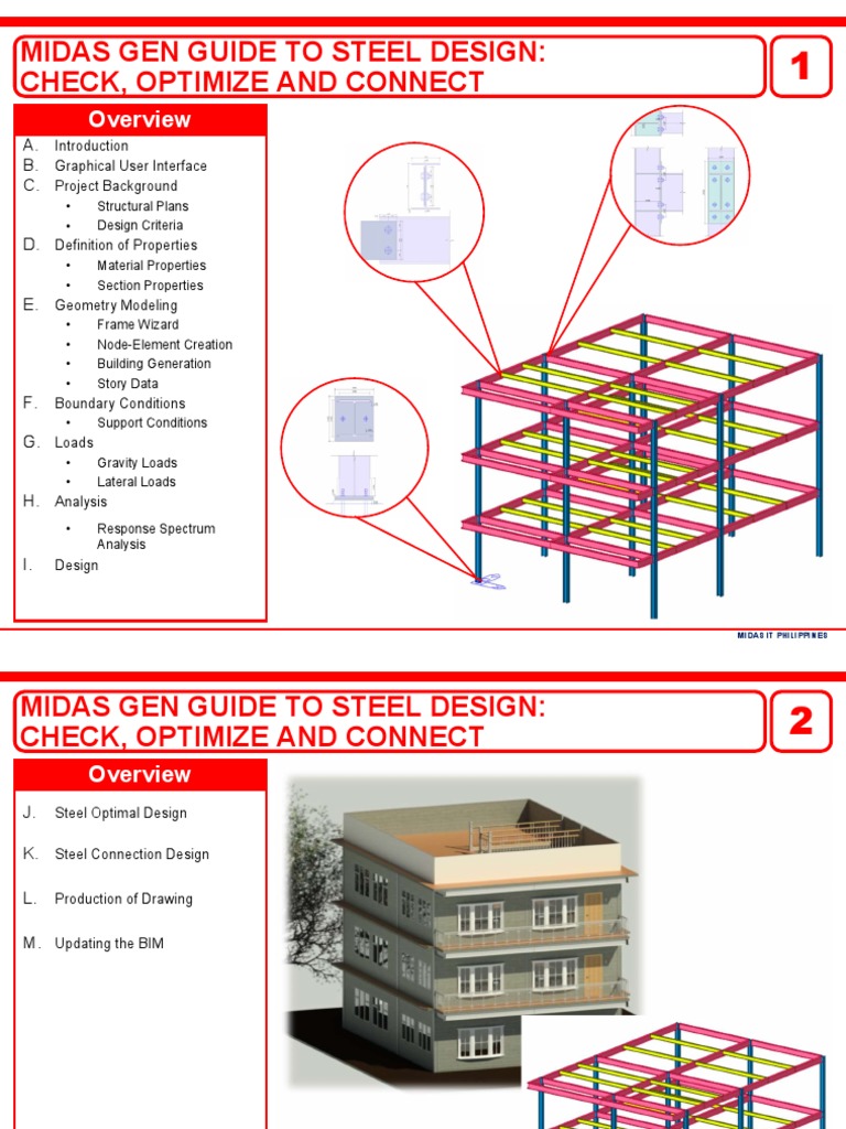 Steel Design in Midas Gen.pdf | PDF | Icon (Computing) | Civil Engineering
