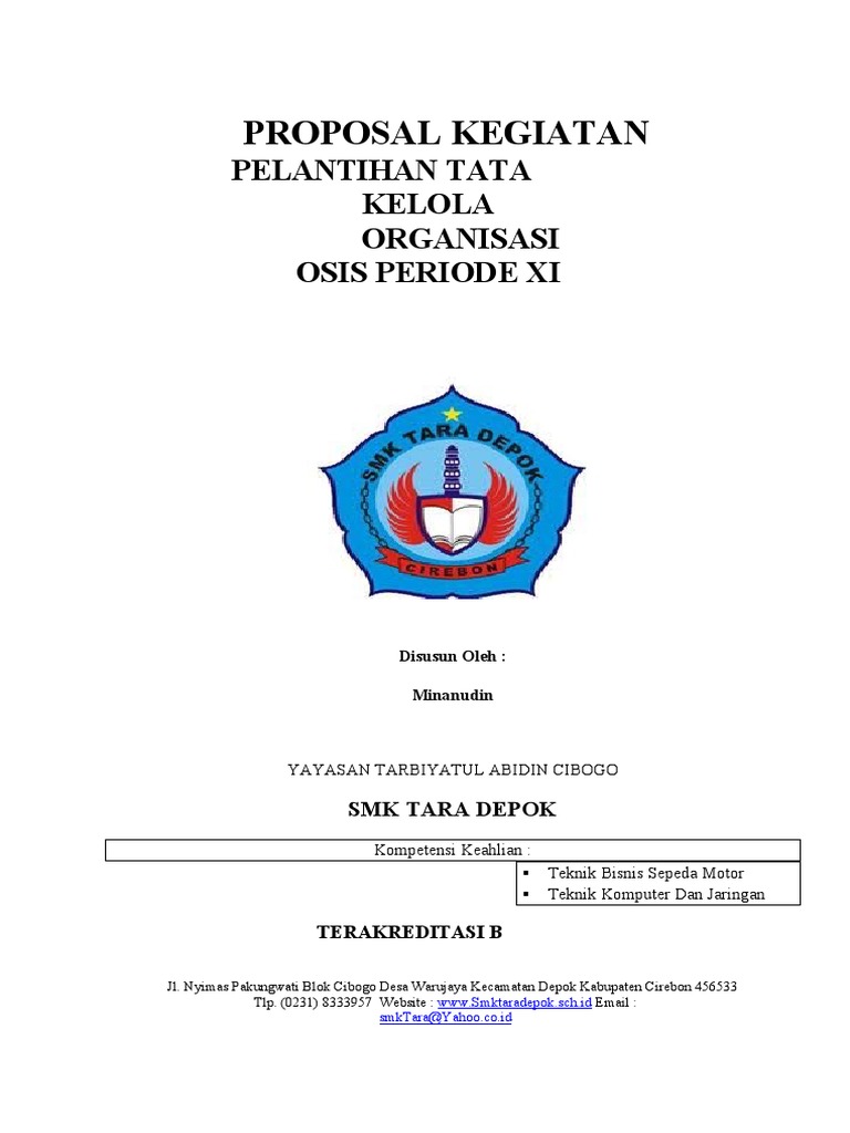 Proposal-Kegiatan-Pelantikan-Osis - SMK Tara Finis | PDF