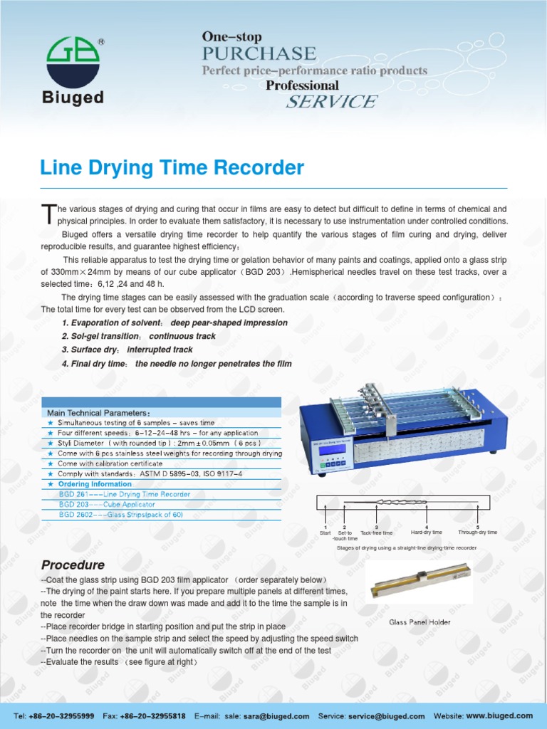 BGD Line Drying Time Recorder | PDF