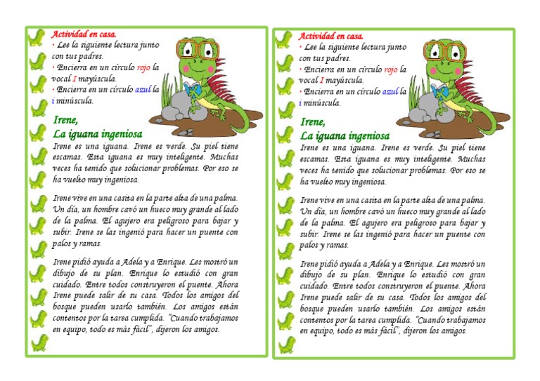 Irene, La Iguana Ingeniosa | PDF