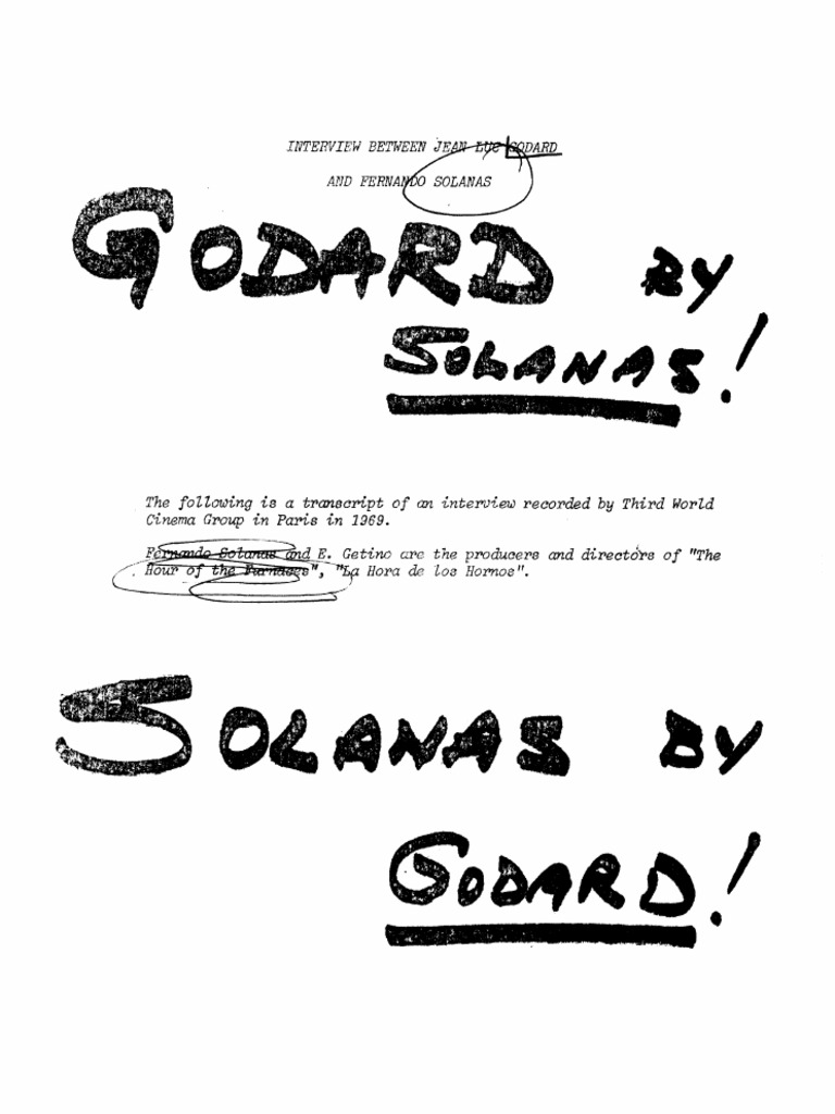 Godard and Solanas | PDF