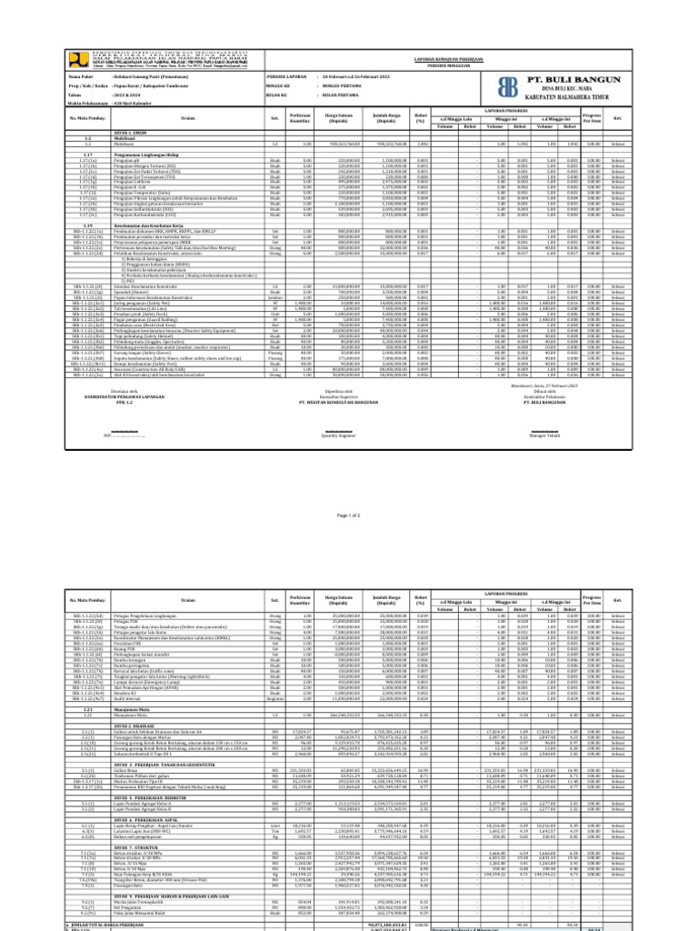 FORM LAPORAN PROGRESS | PDF