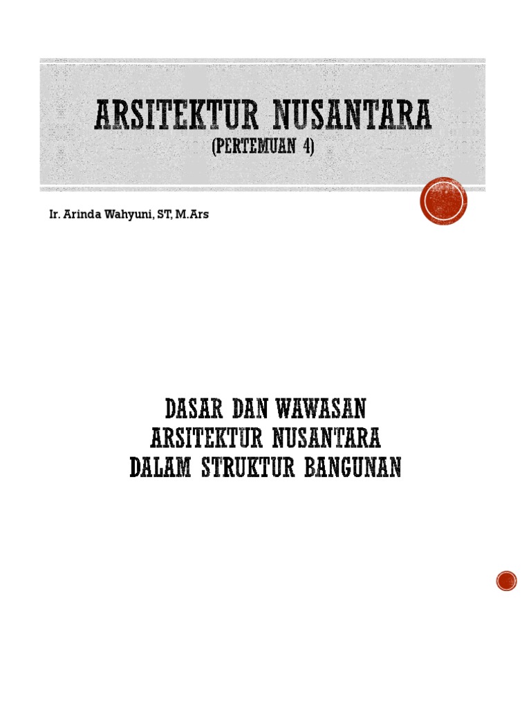 Arsitektur Nusantara | PDF