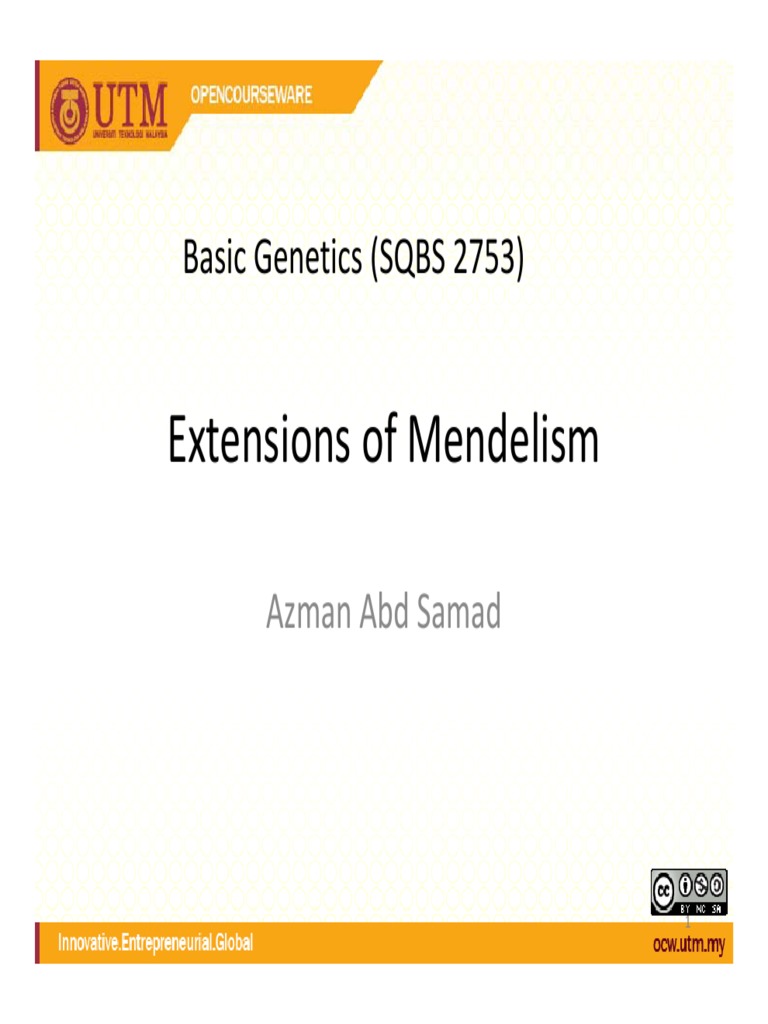 Extensions of Mendelian Genetics | PDF | Dominance (Genetics) | Zygosity