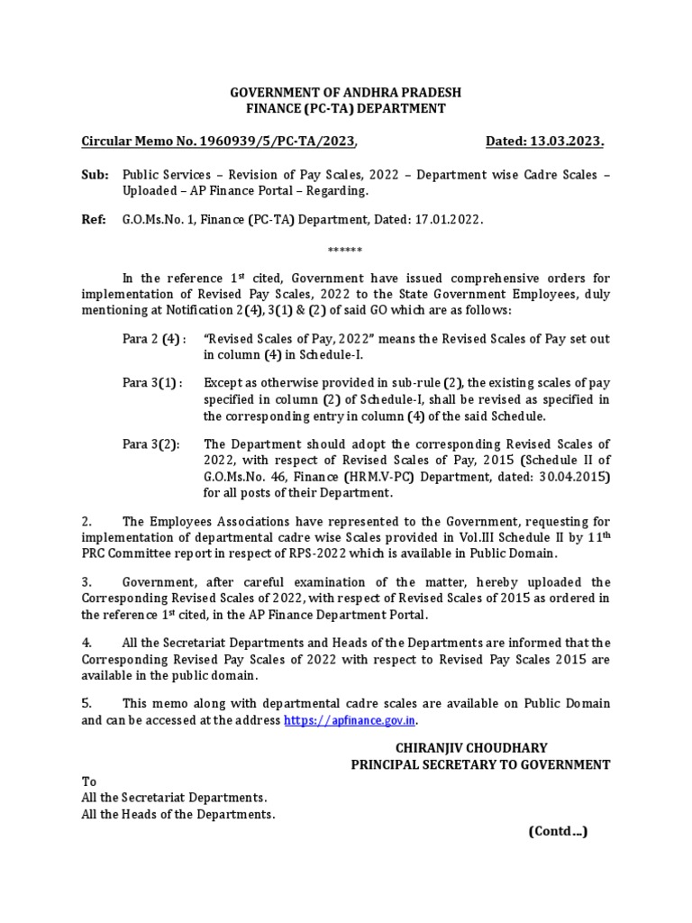 Pay Scales PDF | PDF | Government