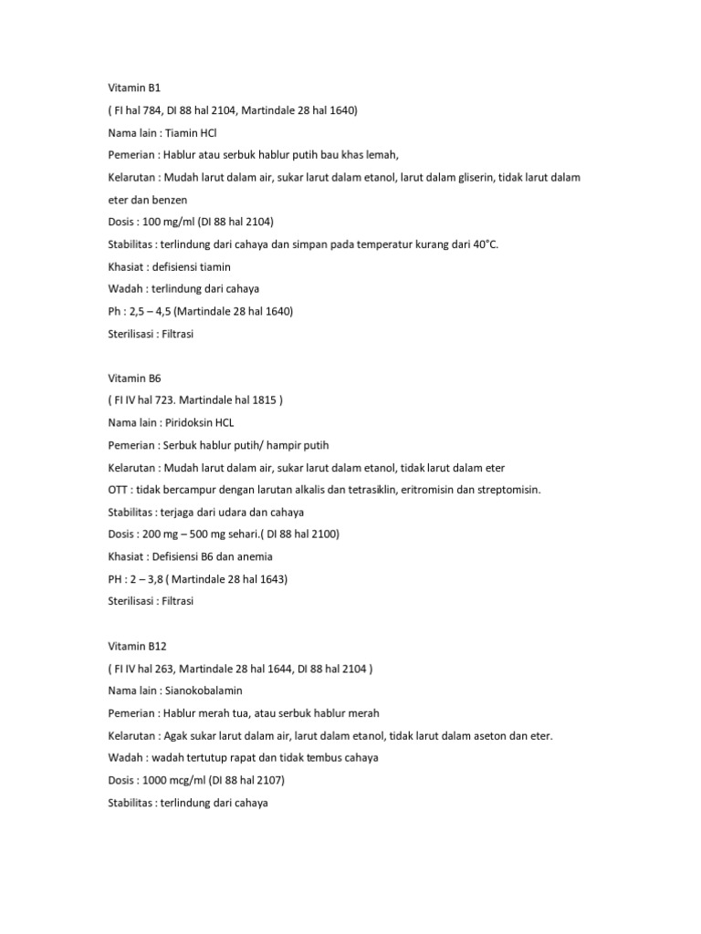 Daftar Obat Yang Tak Tercampur Ott | PDF