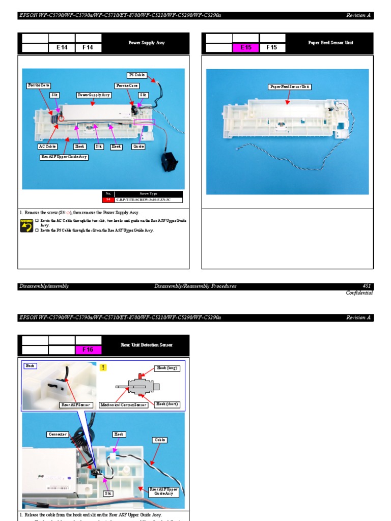 Epson WF C5790 WF C5790A WF C5710 ET 8700 WF C5210 WF C5290 WF C5290A Service Manuals 451 500 ...
