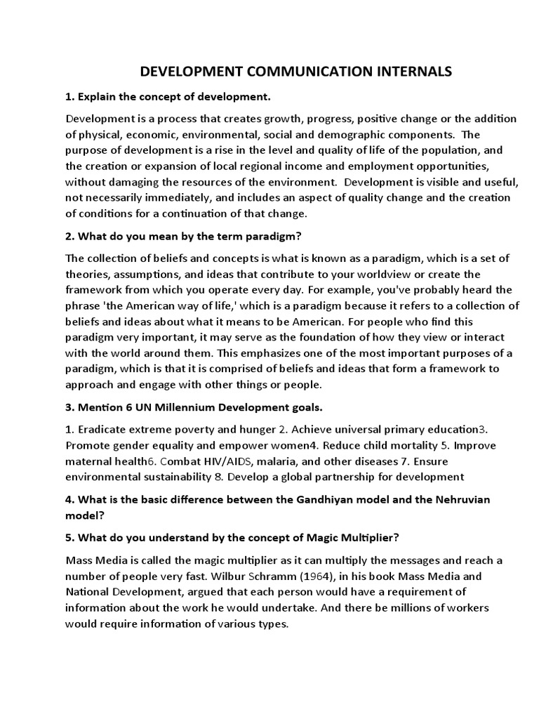 Development Communication Internals | PDF