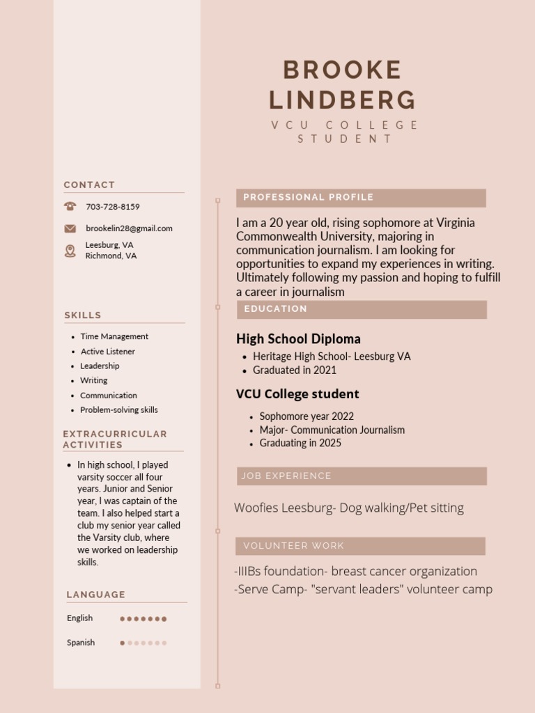 Resume - Brooke Lindberg | PDF