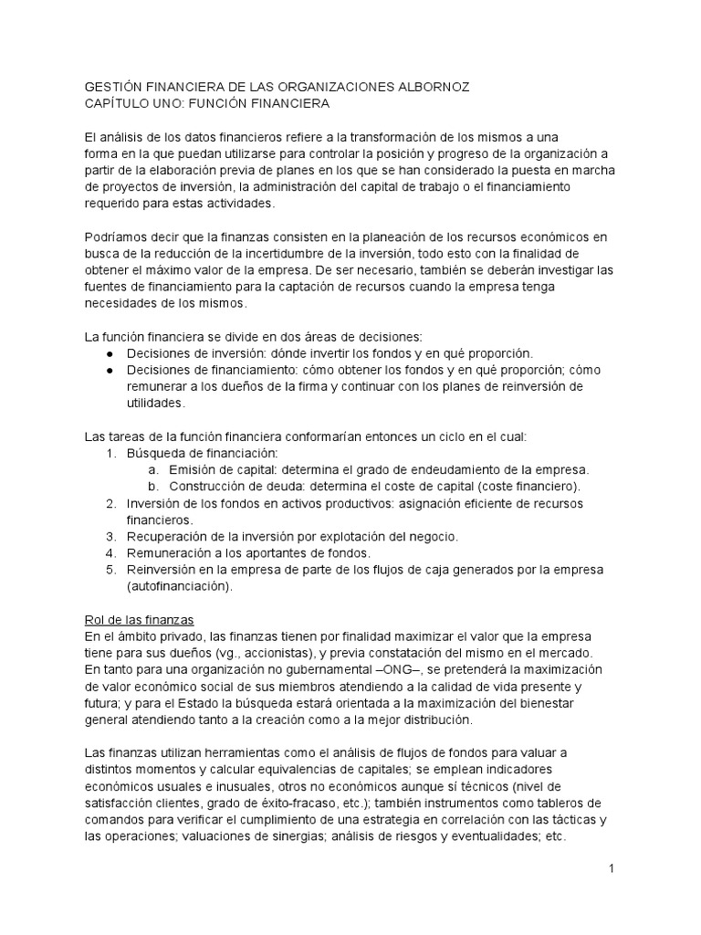 Decisiones De Inversion Resumen Del Libro Fonapyme Pdf Economias