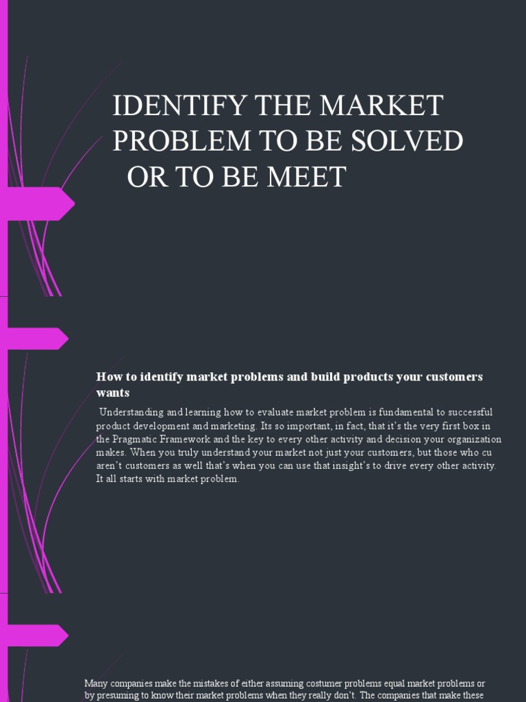Identify The Market Problem To Be Solved or | PDF | Marketing | Information