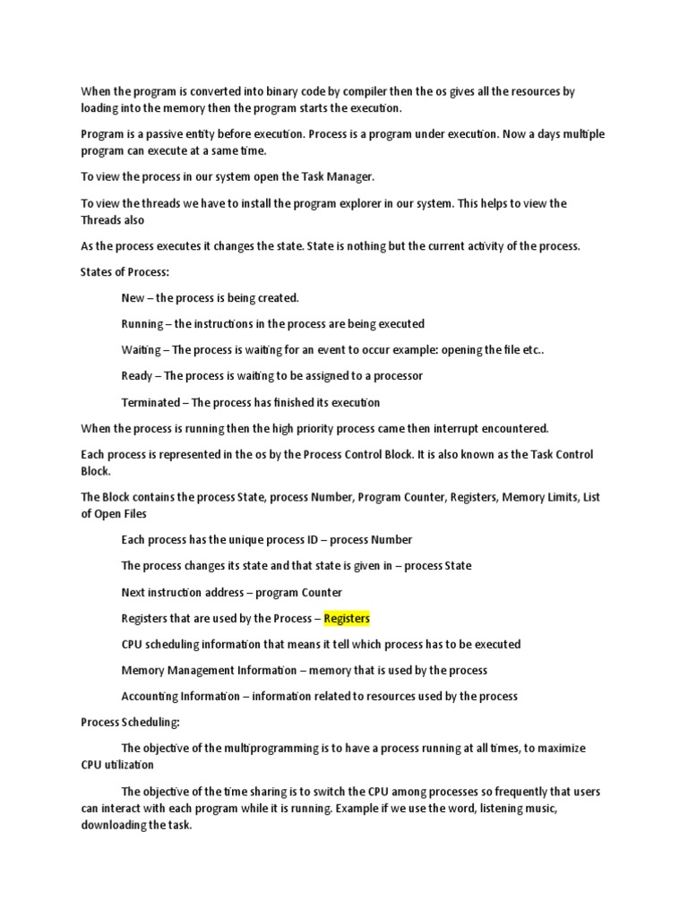 Process Pdf Process Computing Scheduling Computing