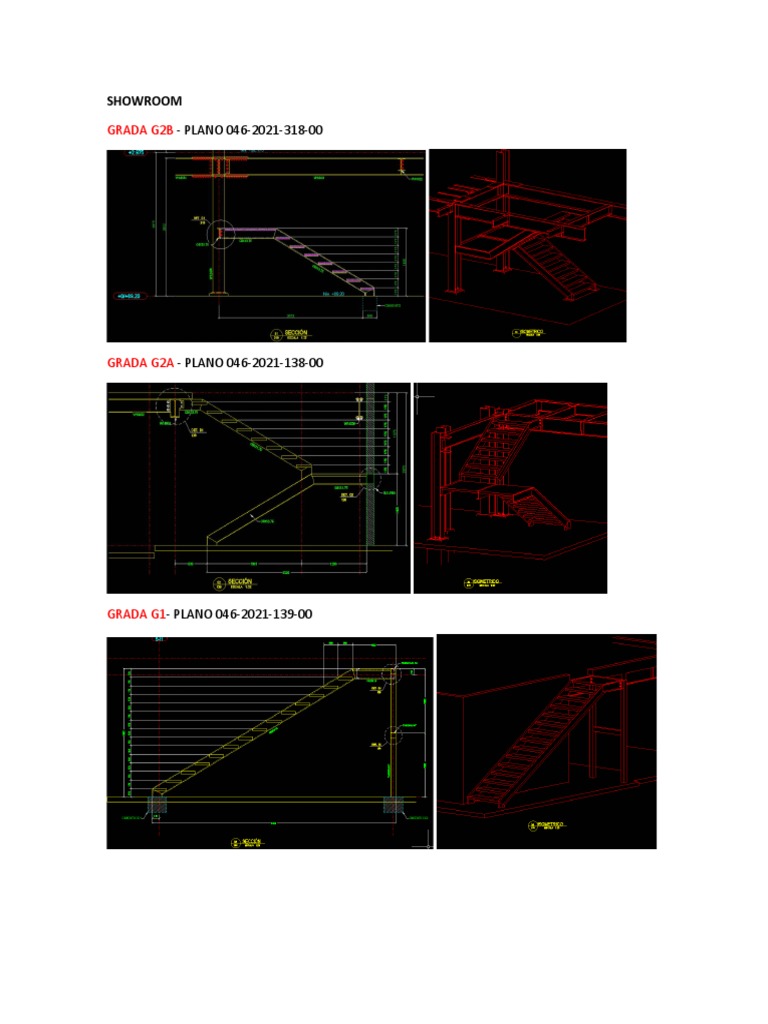 Planos de Gradas para Showroom | PDF