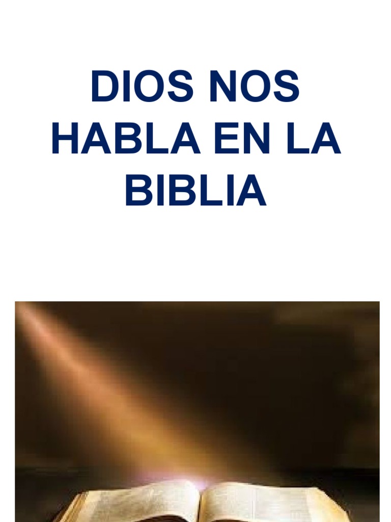 Dios Nos Habla en La Biblia | PDF