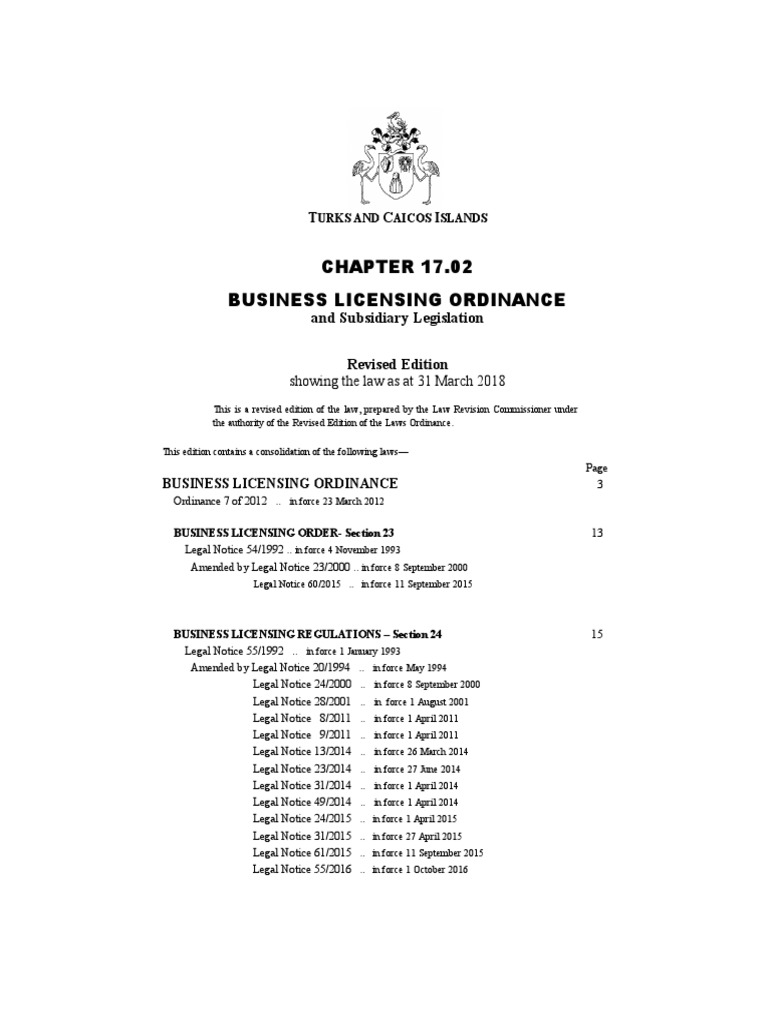 17.02 Business Licensing Ordinance | PDF | License | Private Law