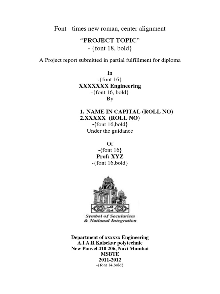 Black Book Format PDF | PDF | Academic Degree | Diploma