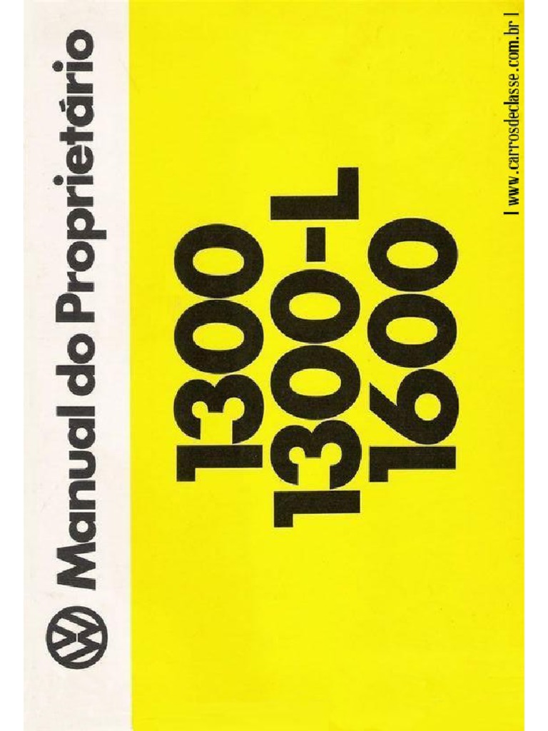 Manual Do Proprietário Volkswagen Fusca 77a80 | PDF