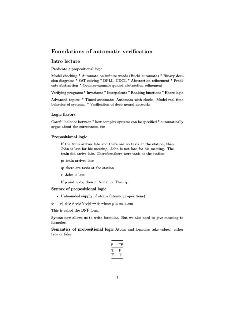 Lectures | PDF | First Order Logic | Logic