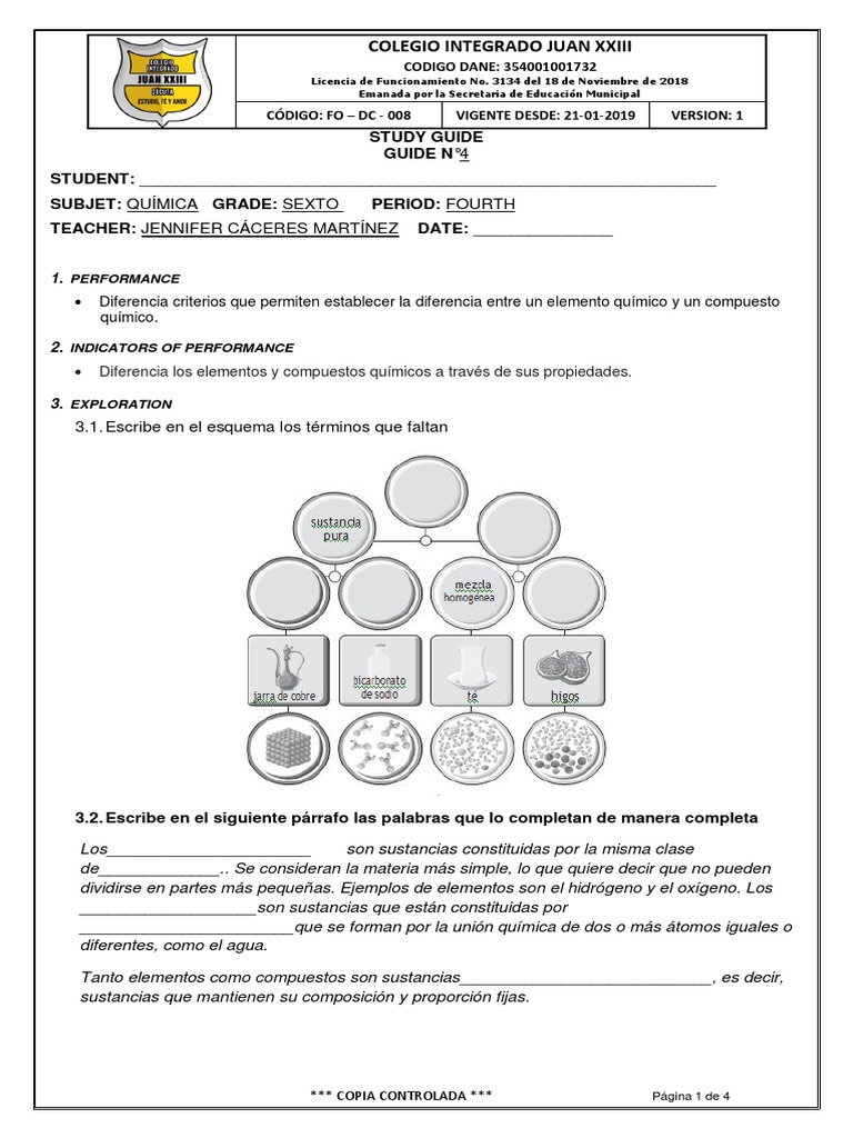 Guia Cuarto Periodo Sexto Grado Quimica Descargar Gratis Pdf