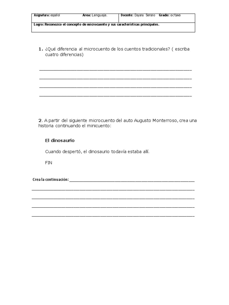 El Microcuento Part.1 | PDF