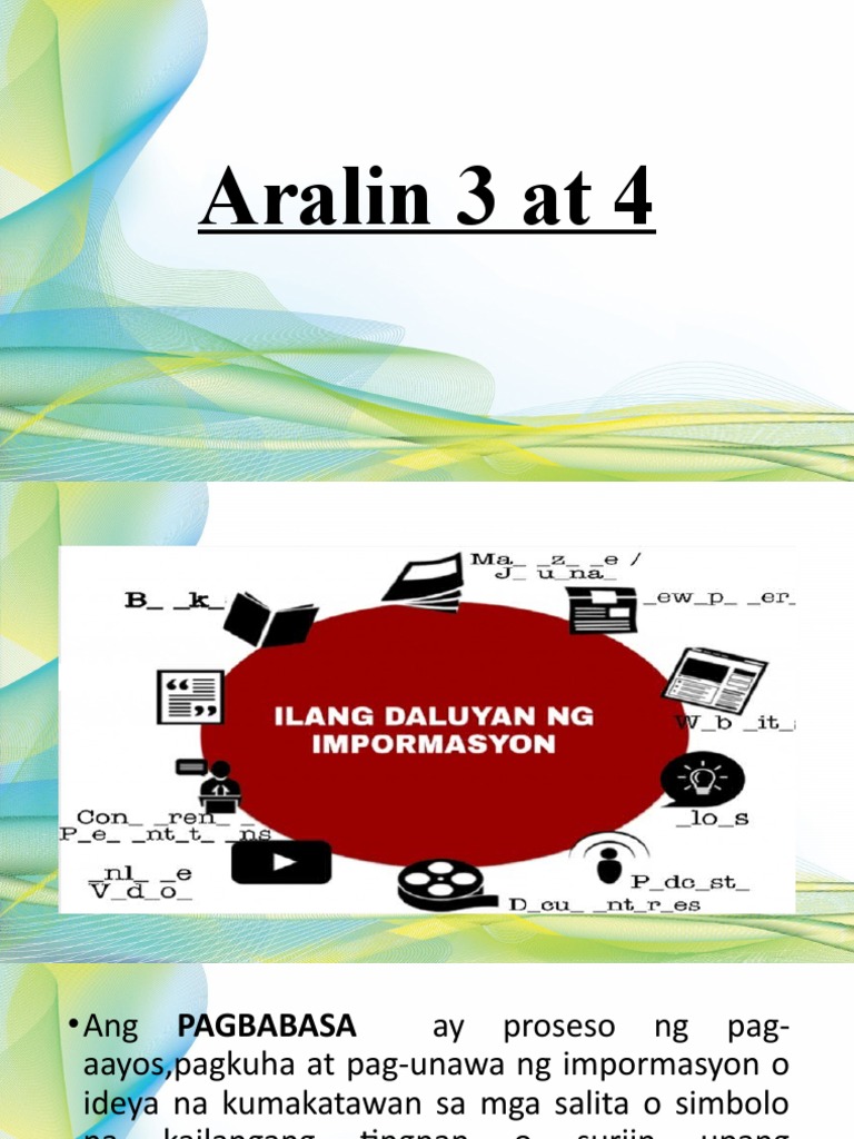 Aralin 3 at 4 | PDF
