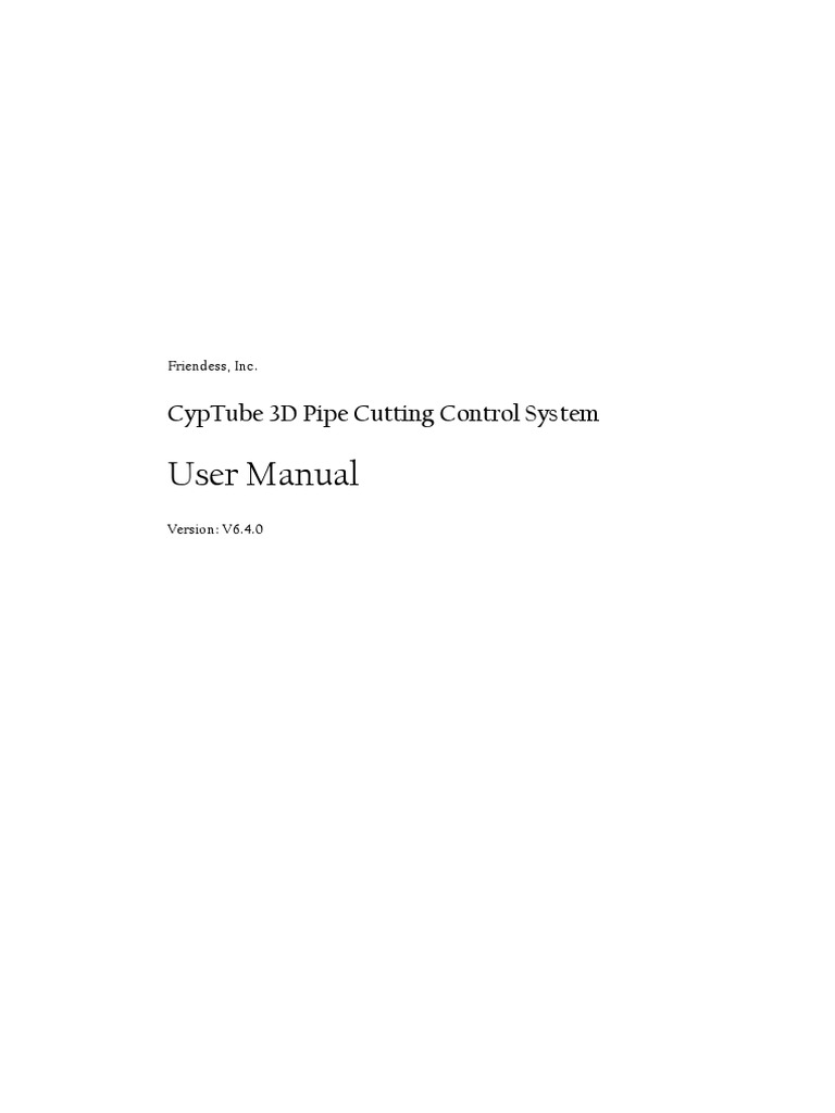 CypTube 3D Pipe Cutting Control System | PDF | Button (Computing) | Command Line Interface