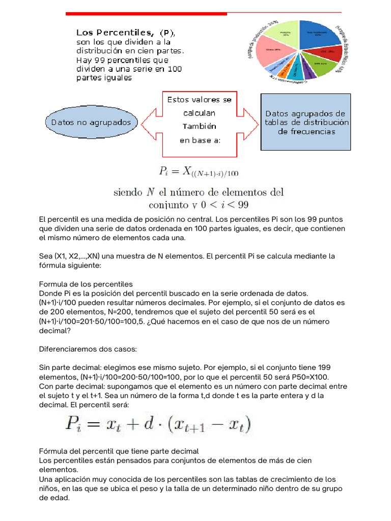 Cálculo y Aplicación de Percentiles | PDF